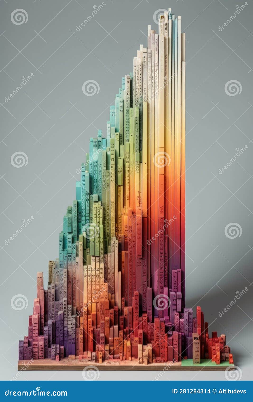 Stacked Bar Graph with Colorful Sections Signifying Categories Stock ...