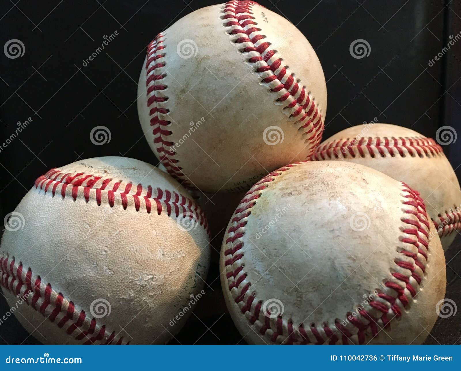 Stacked baseballs stock photo. Image of baseballs, four - 110042736