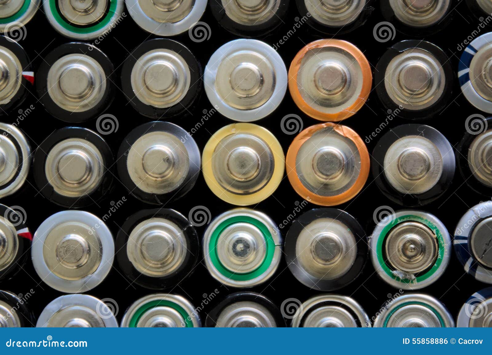 Stacked batteries stock photo. Image of power, electric - 55858886