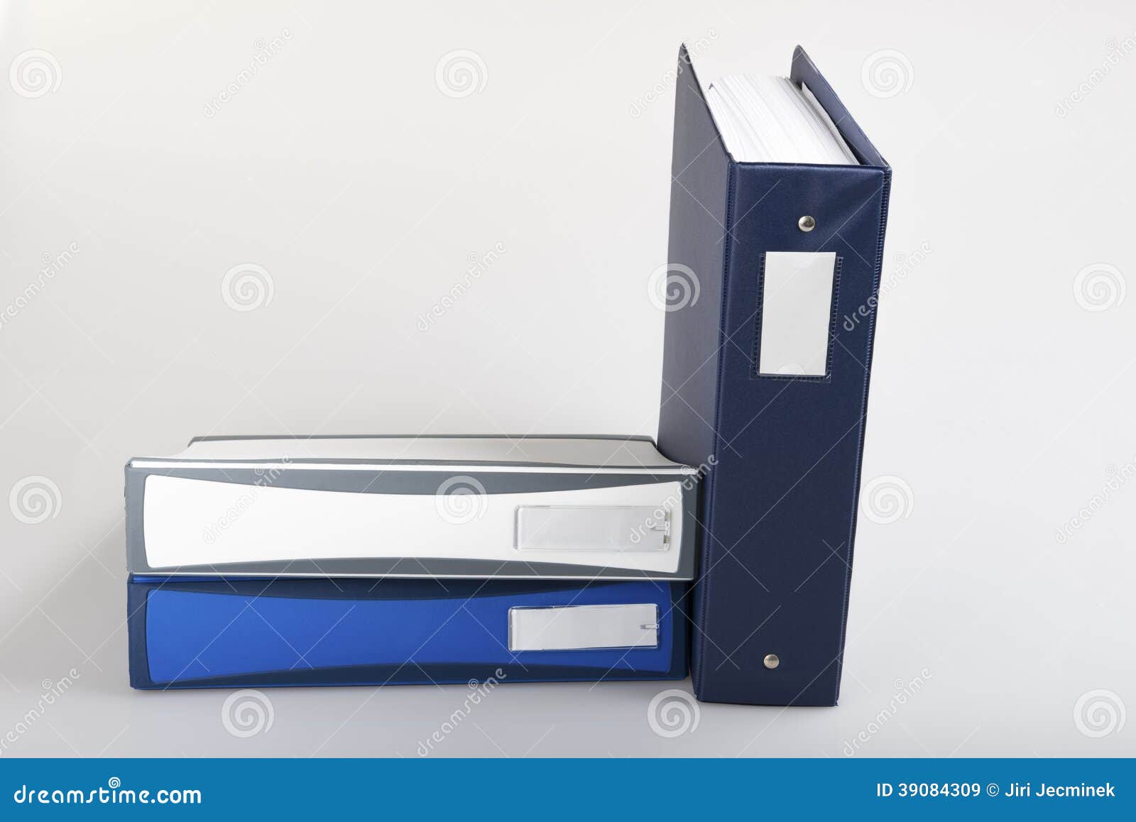 Stacked binders stock image. Image of closed, plastic - 39084309