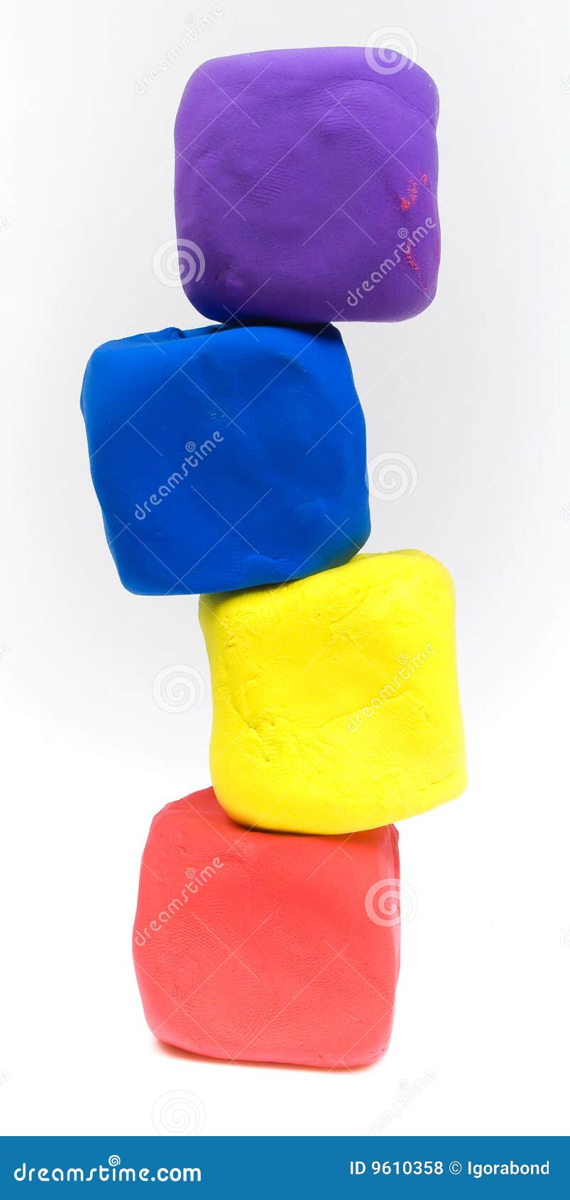 Stacked blocks of clay stock photo. Image of isolated - 9610358