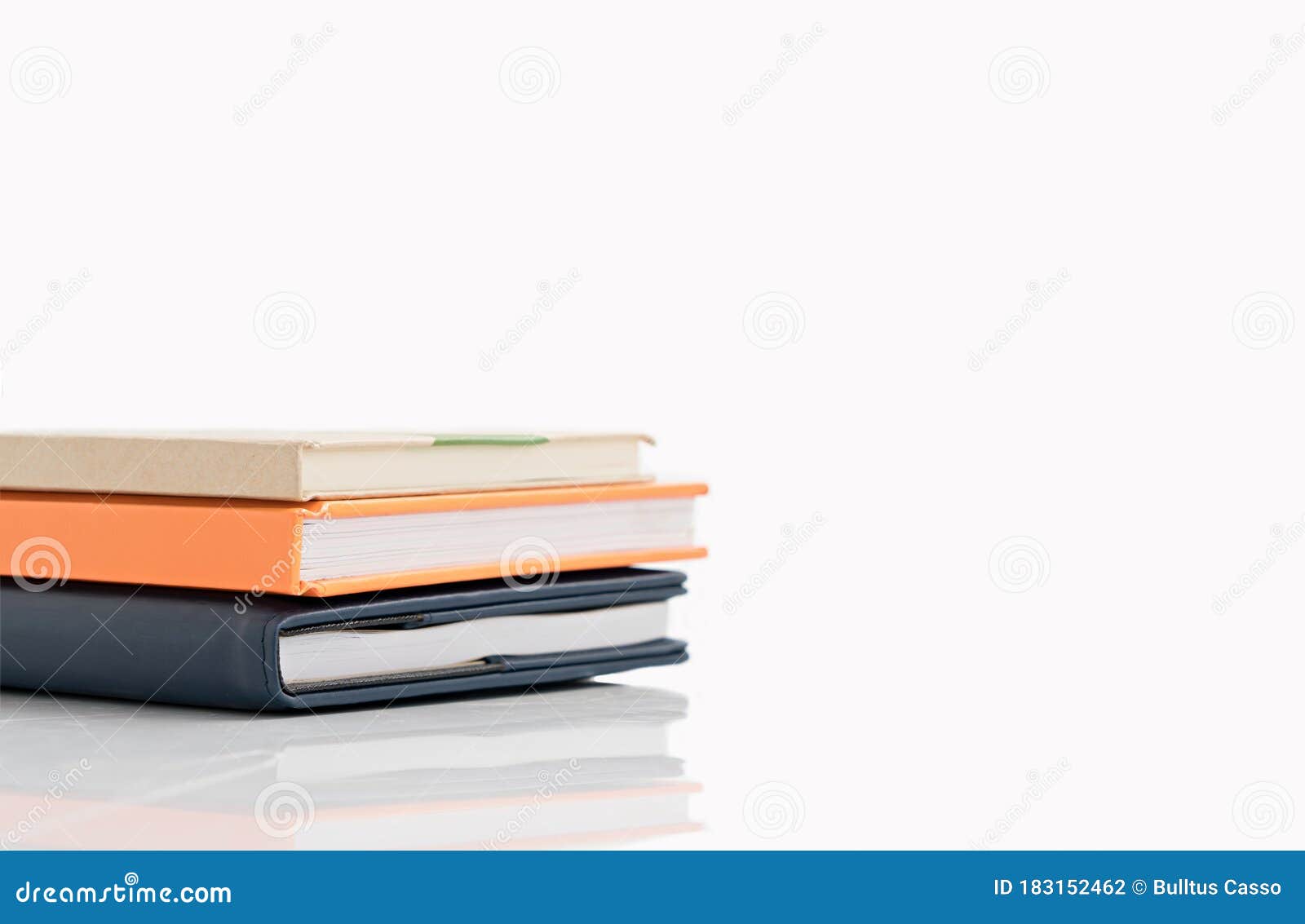 Stacked Book on Isolated White Background Stock Photo - Image of ...