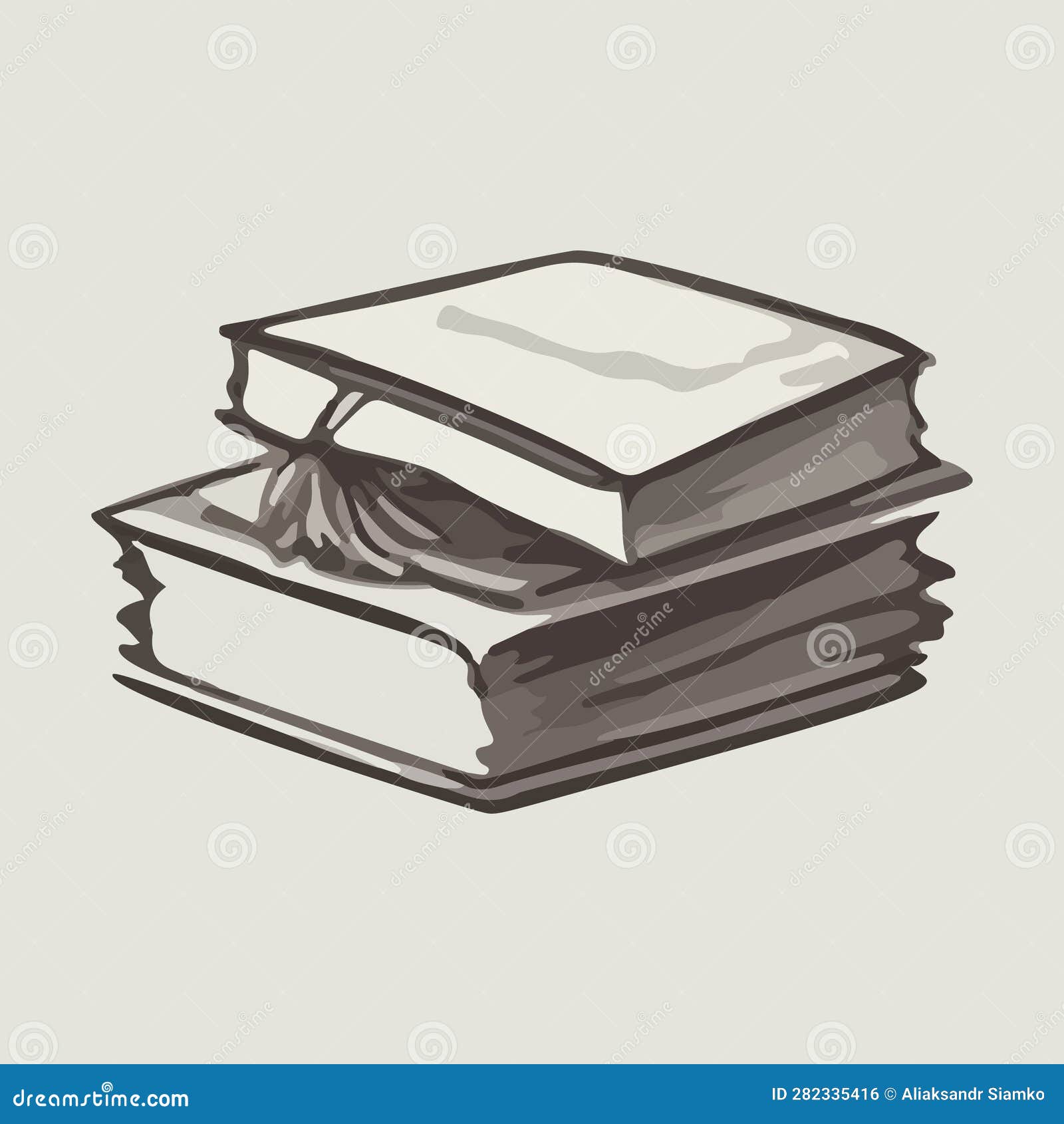 Stacked Books and Education Illustration Stock Vector - Illustration of ...