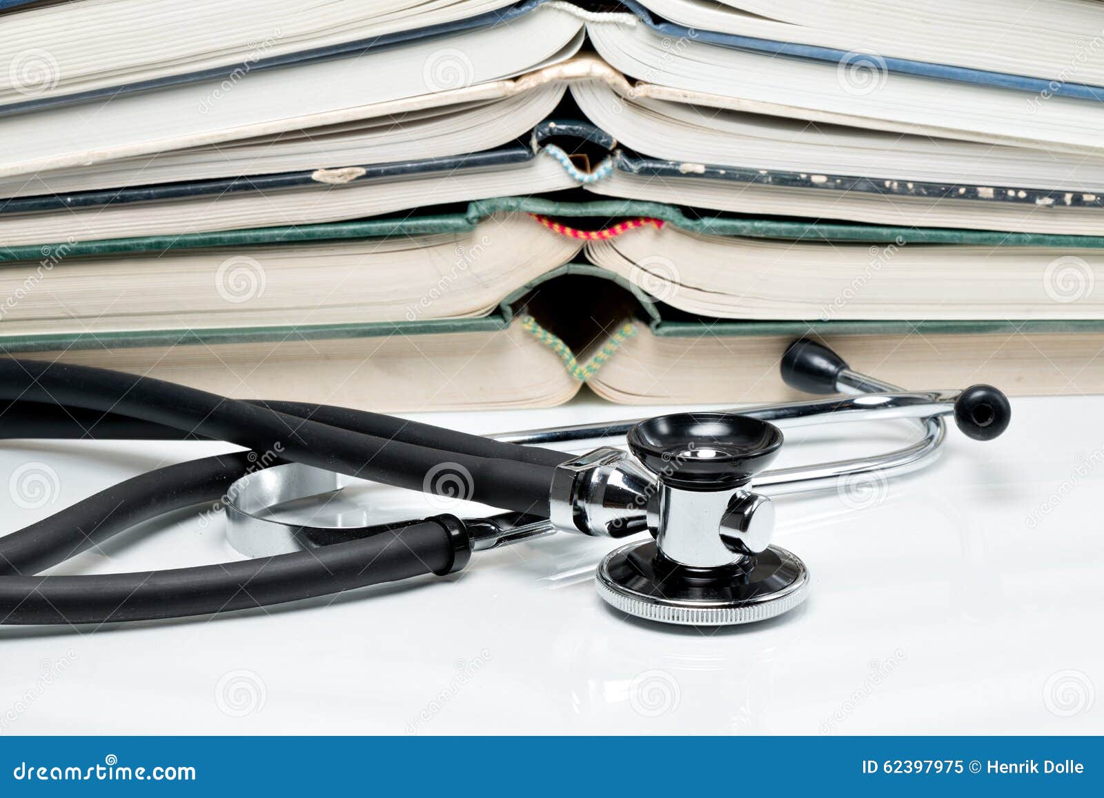 Stacked Books with Stethoscope Stock Image - Image of archives, bound ...