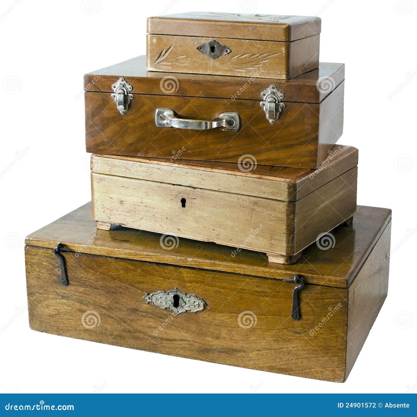 Stacked boxes stock photo. Image of case, fittings, vintage - 24901572
