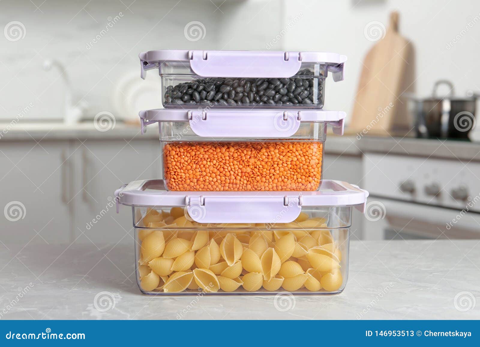 Stacked Boxes with Different Food on Table Stock Image - Image of fresh ...