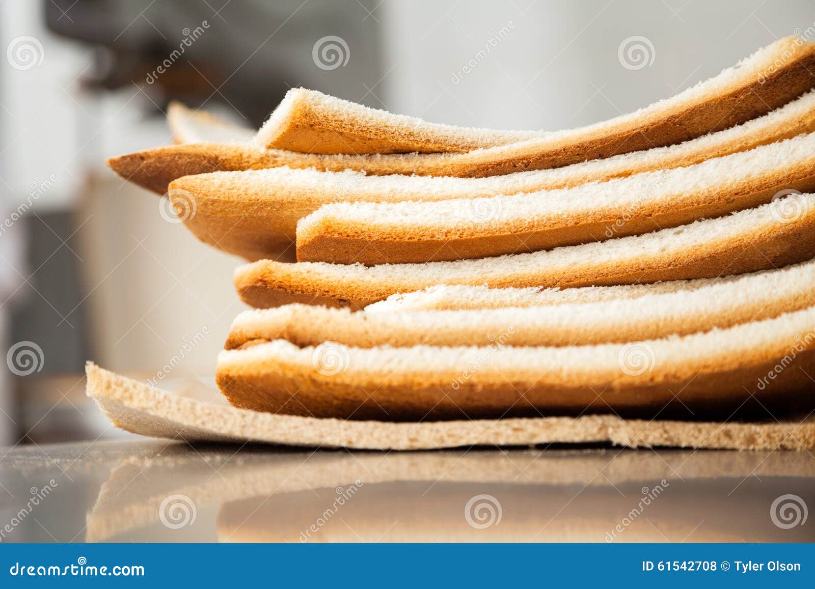 Stacked Bread Waste in Bakery Stock Photo - Image of fresh, bandsaw ...
