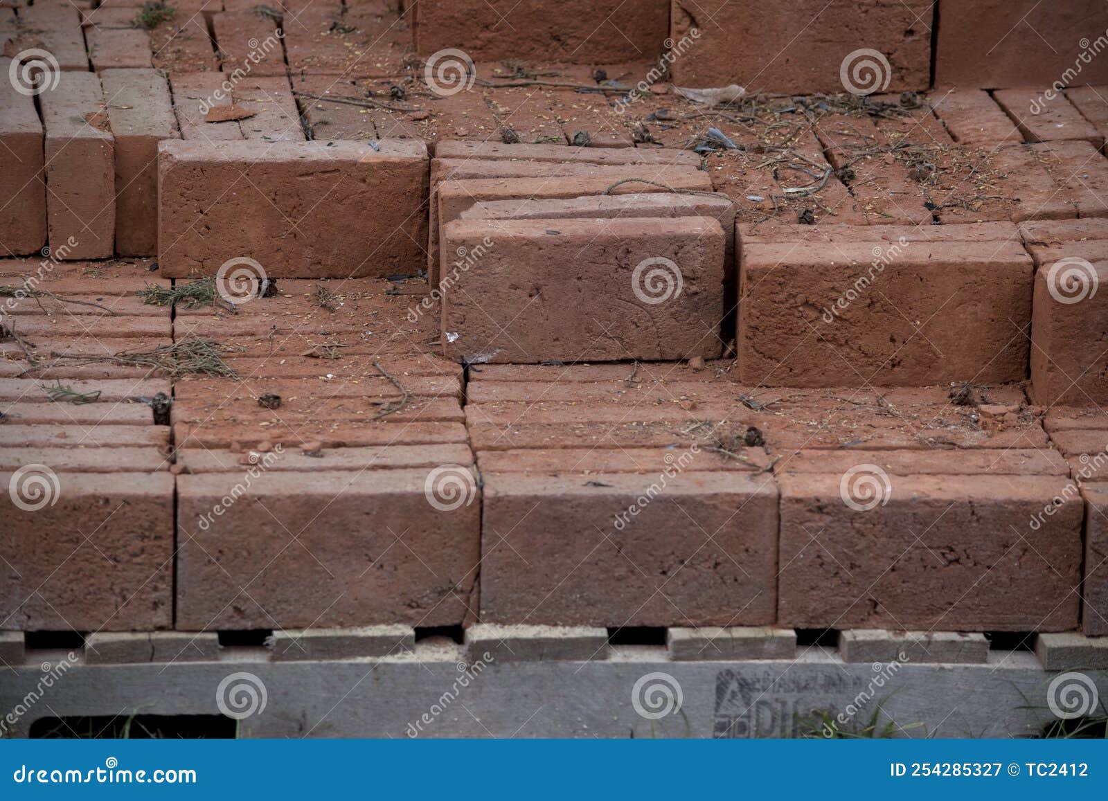 Stacked Bricks for Construction. Architecture Stock Image - Image of ...