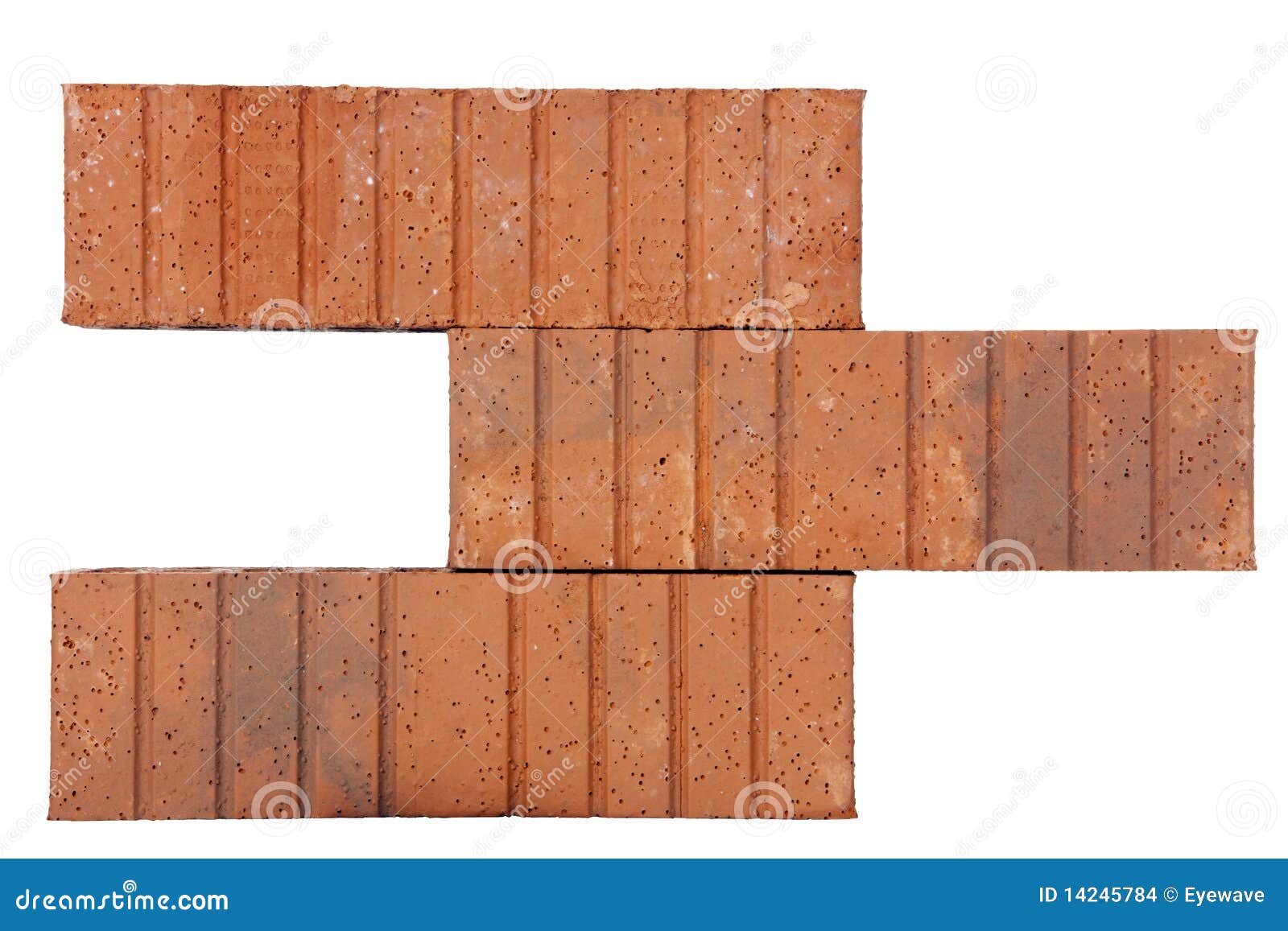 Stacked bricks isolated stock photo. Image of small, white - 14245784