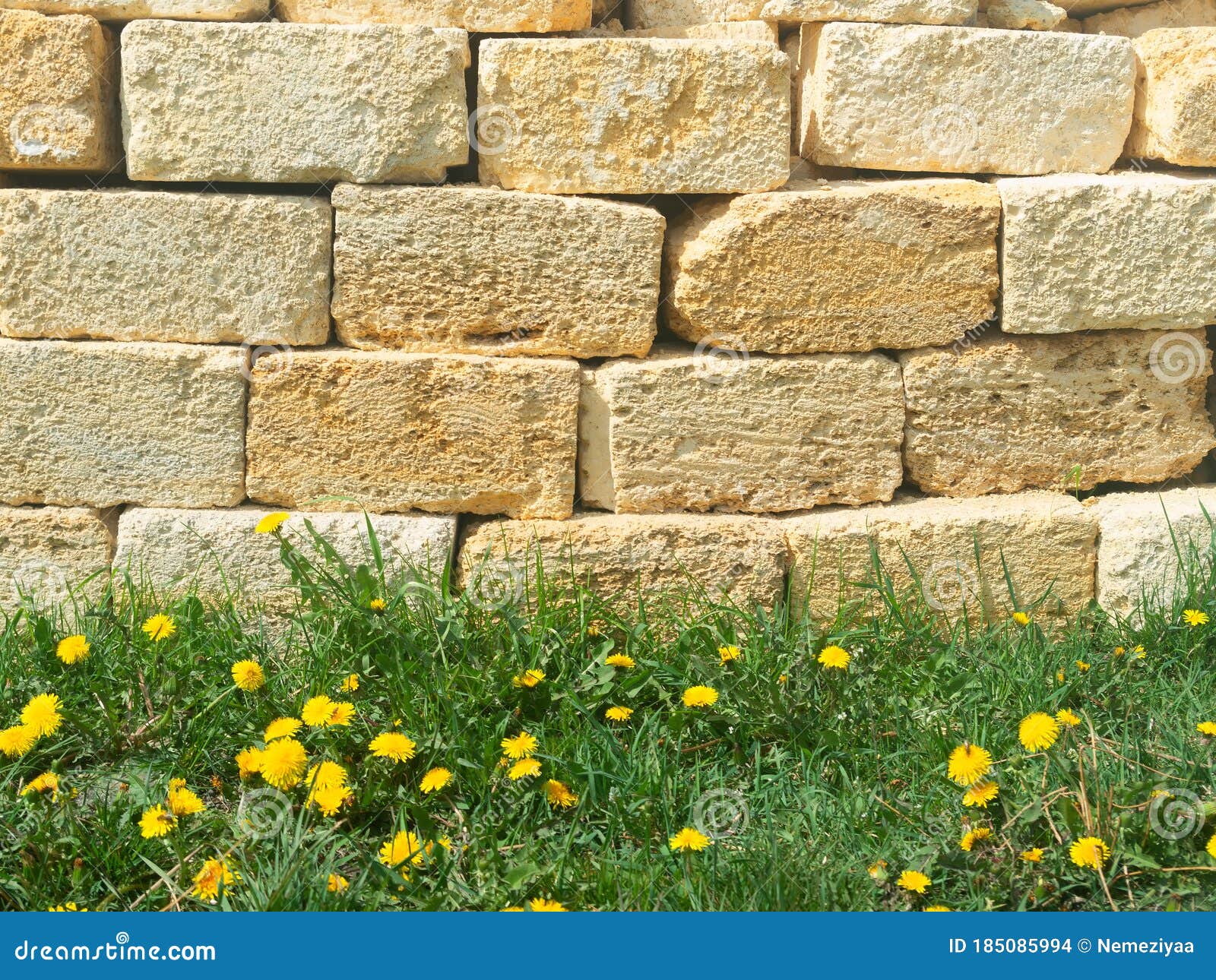 The Stacked Bricks of Limestone Close Up Stock Photo - Image of ...