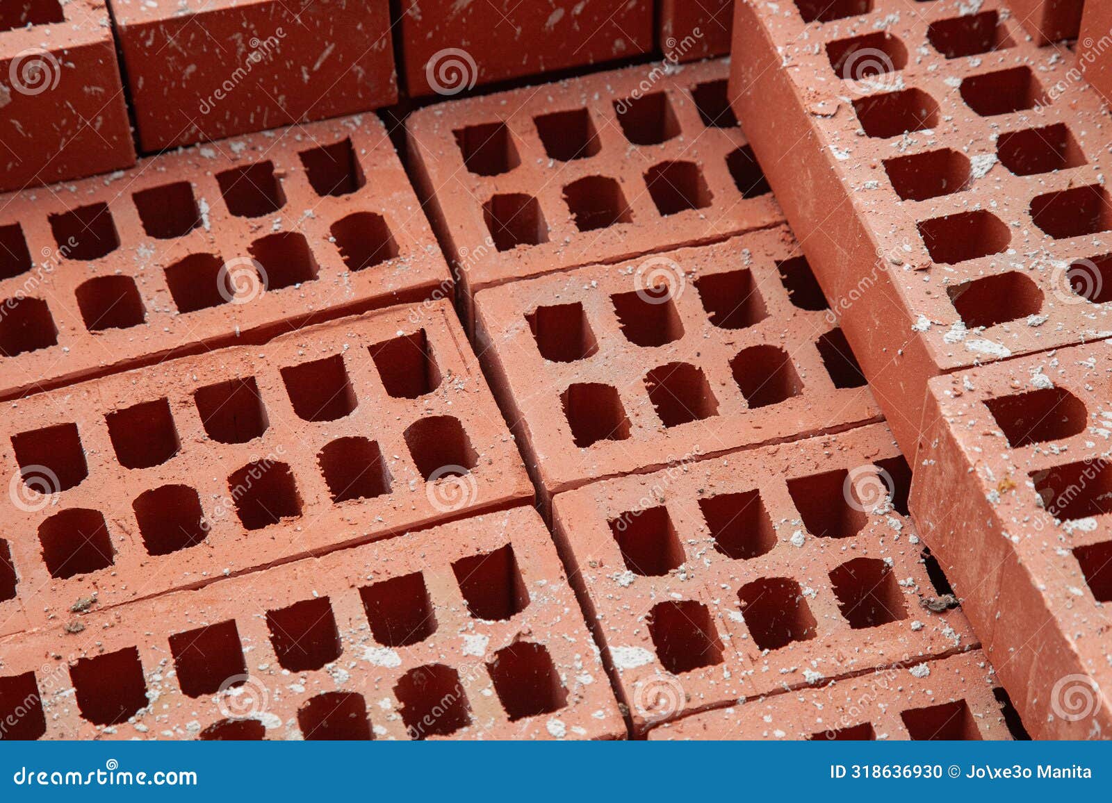 Stacked Bricks Ready for Construction. Stock Photo - Image of ...