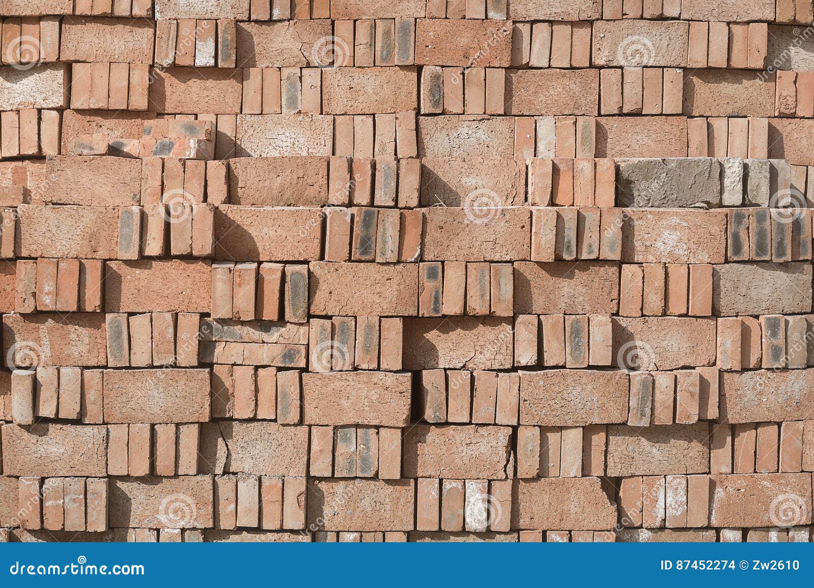 Stacked bricks stock photo. Image of sunshine, textures - 87452274