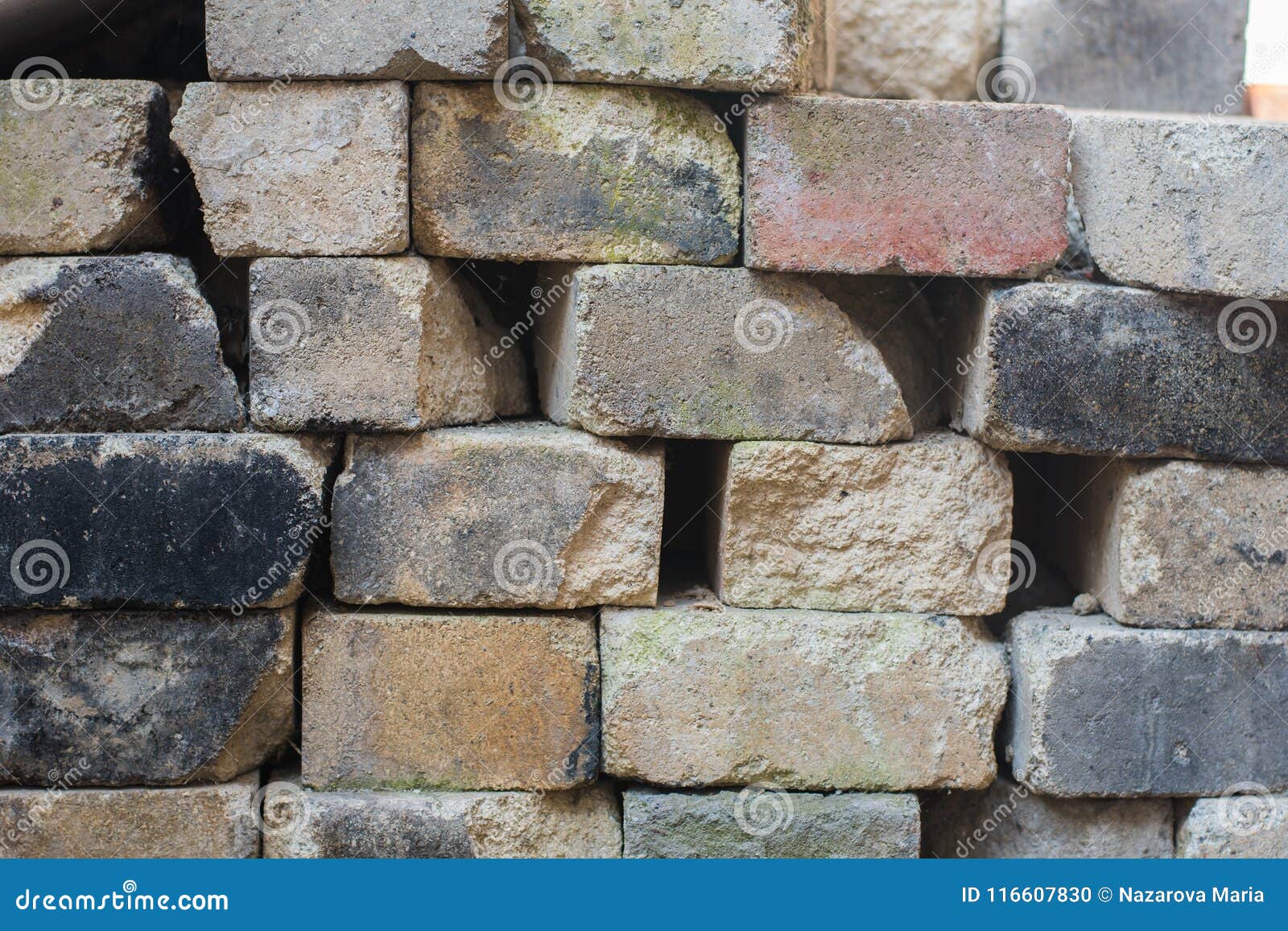 Stacked bricks. texture stock photo. Image of blocks - 116607830