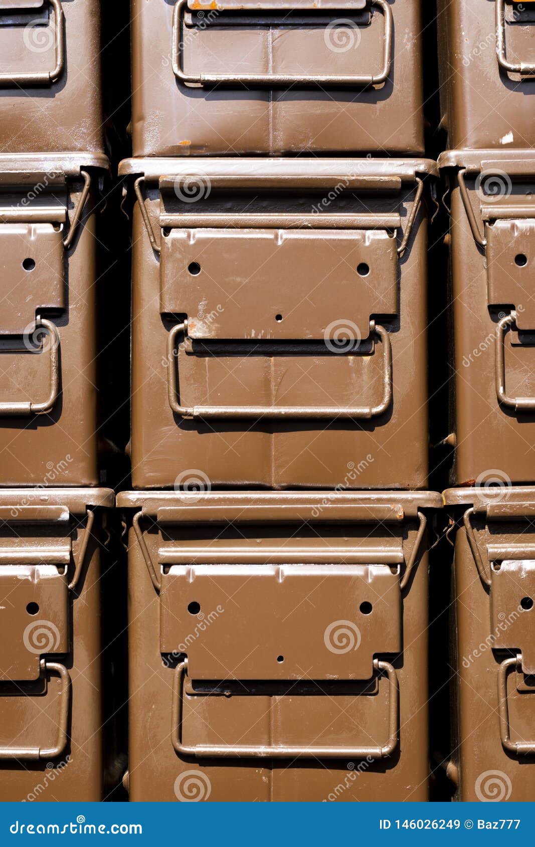 Stacked Brown Ammunition Boxes Stock Image | CartoonDealer.com #146026249