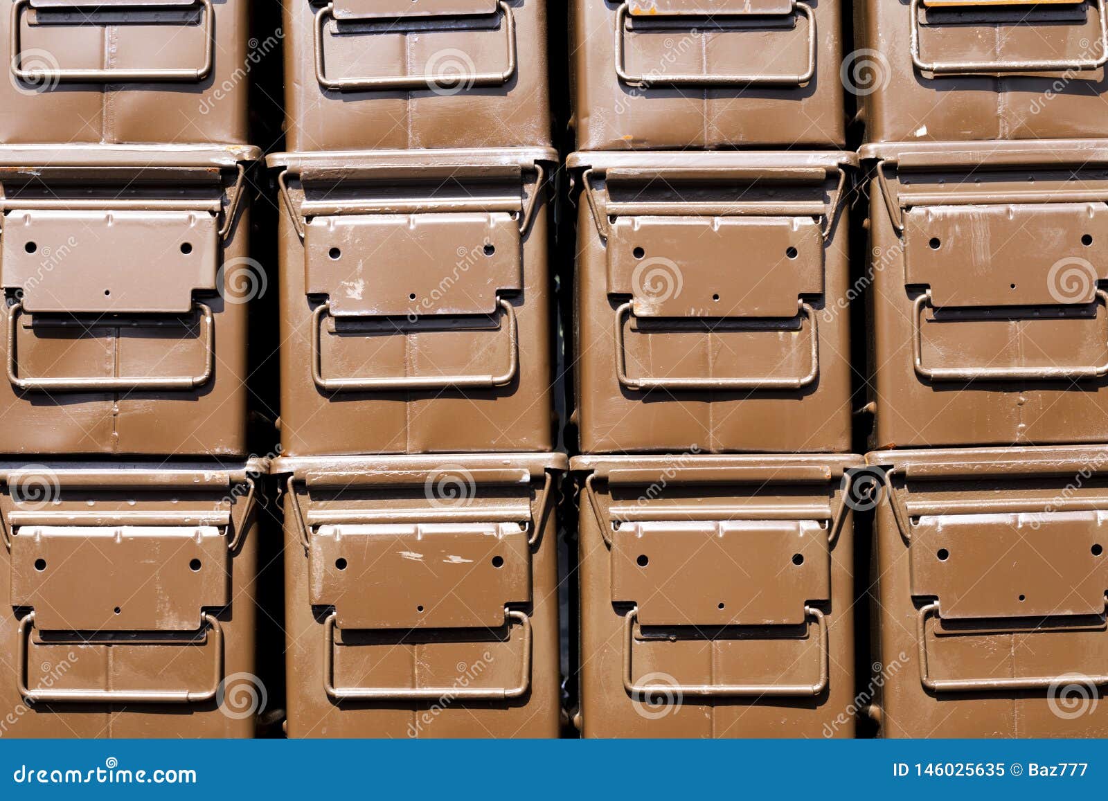 Stacked Brown Ammunition Boxes Stock Image | CartoonDealer.com #146026249