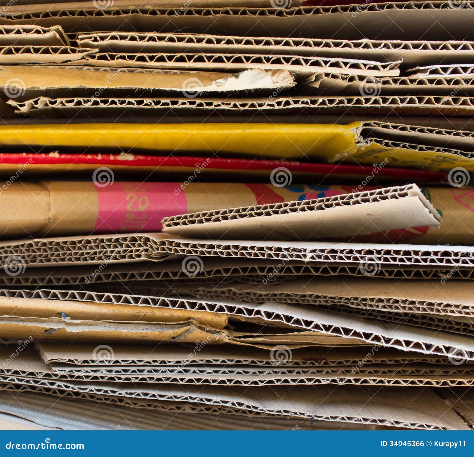 Stacked Brown Recycled Carton Stock Photo - Image of package, vintage ...