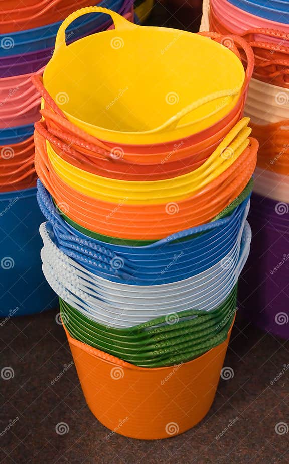 Stacked Buckets stock image. Image of multicolored, stack - 7154411