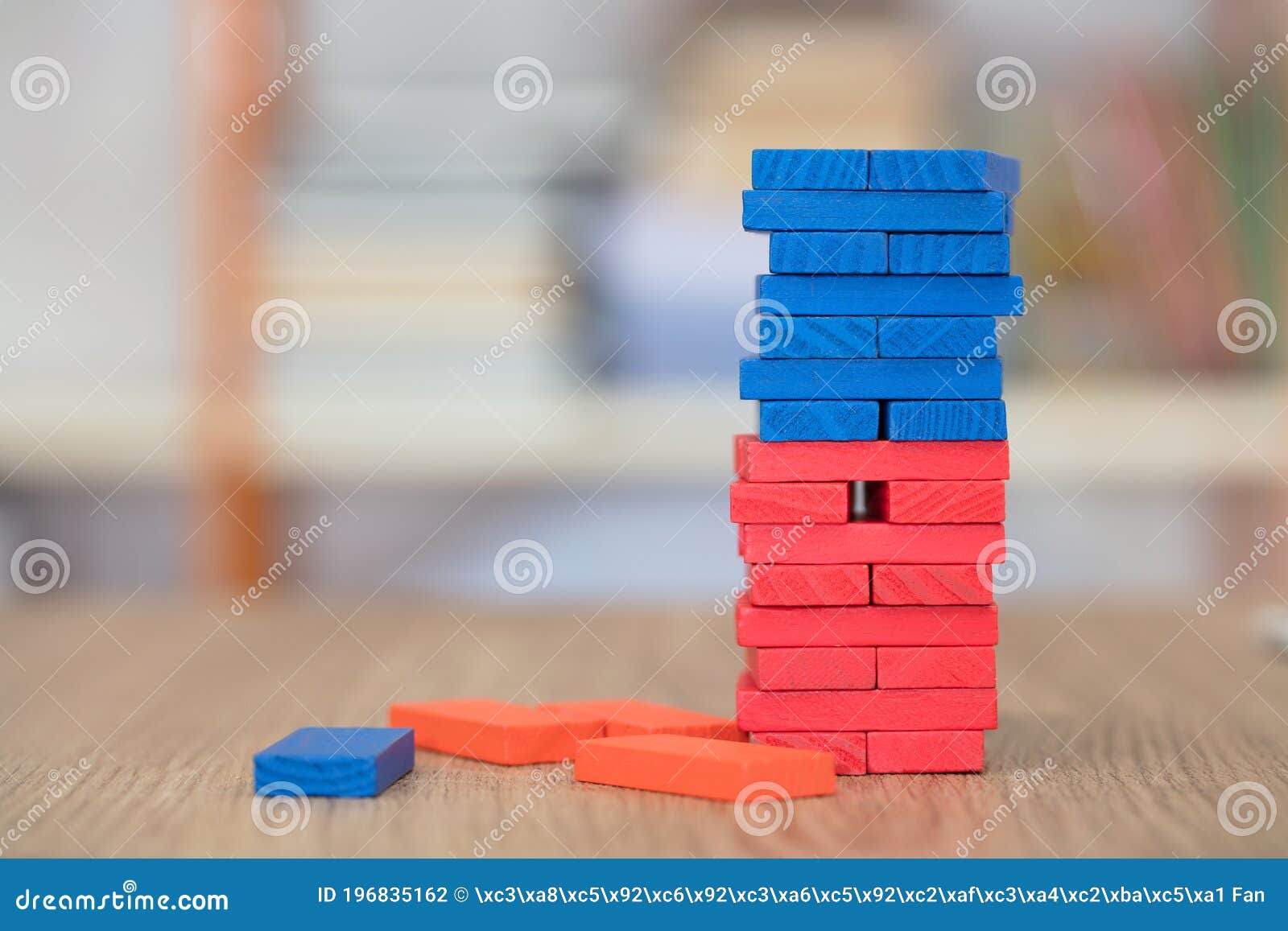 Stacked Building Blocks on the Table Stock Photo - Image of stacked ...