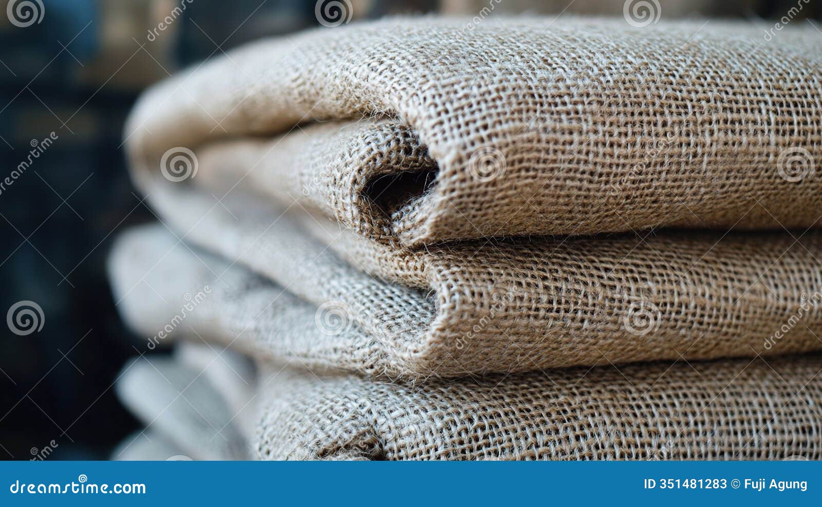 Stacked Burlap Sacks, Showing Texture and Folds Stock Illustration ...