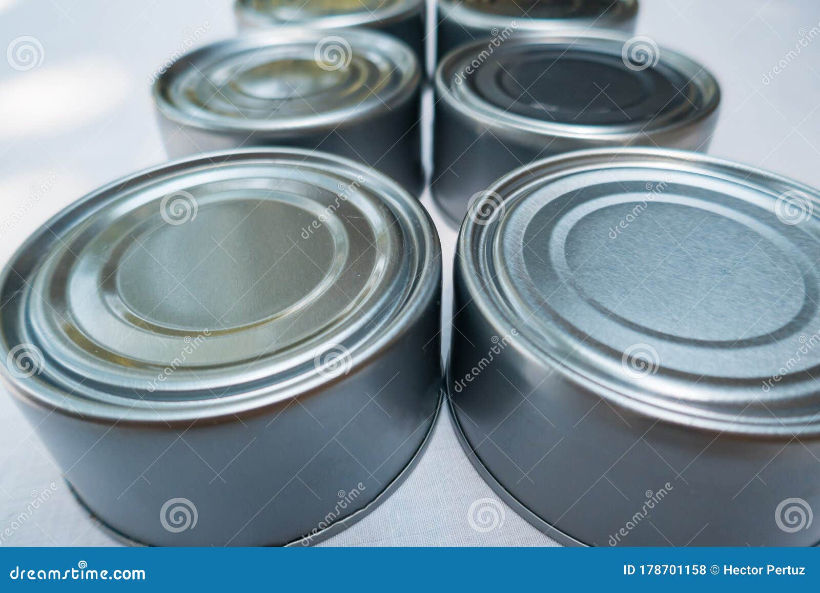 Stacked Cans of Food Close Up Stock Photo - Image of material, corn ...