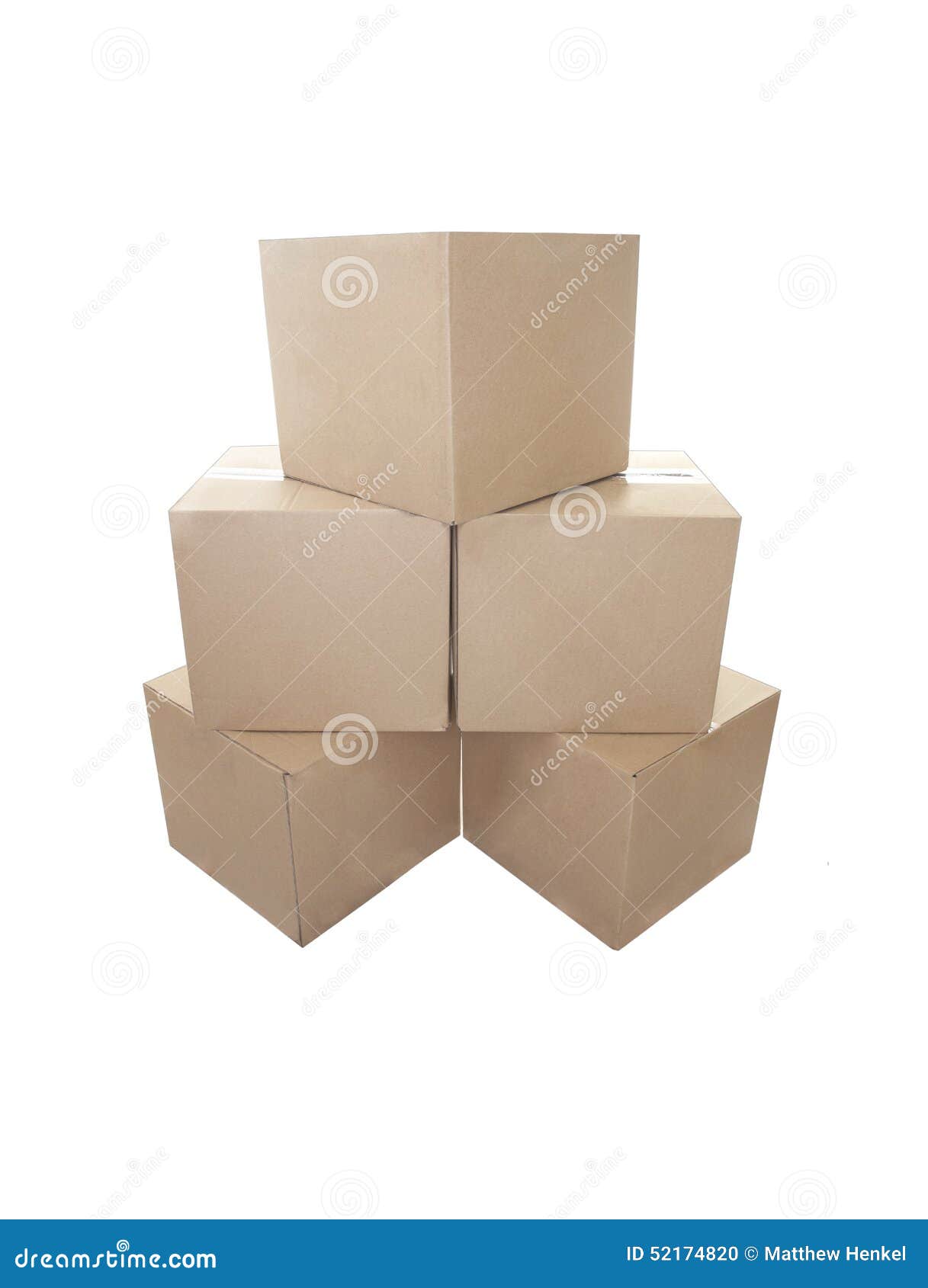 Stacked cardboard boxes. stock photo. Image of empty - 52174820