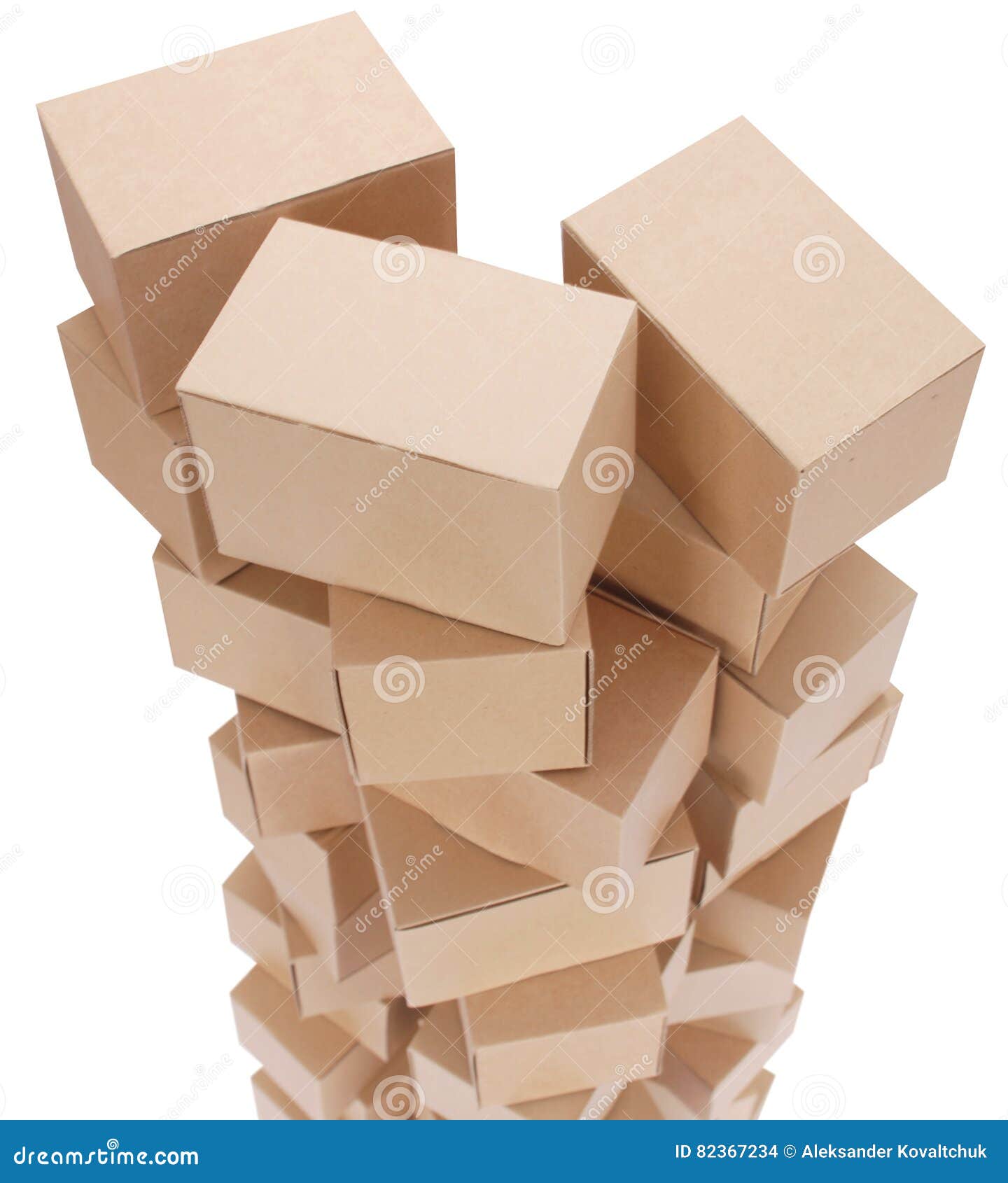 Stacked cardboard boxes stock photo. Image of white, storage - 82367234