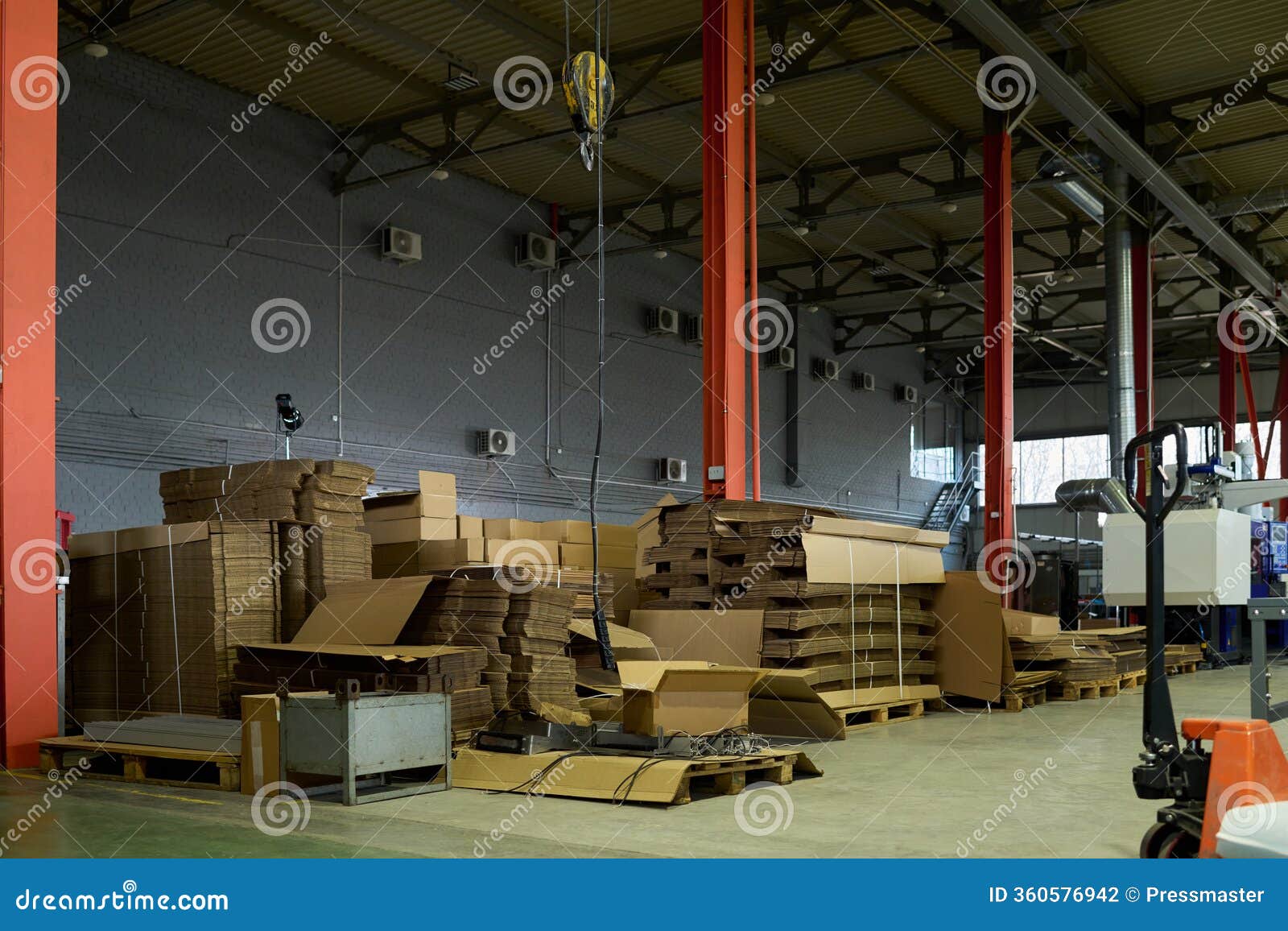 Stacked Cardboard Sheets on Pallets Stock Photo - Image of arrangement ...
