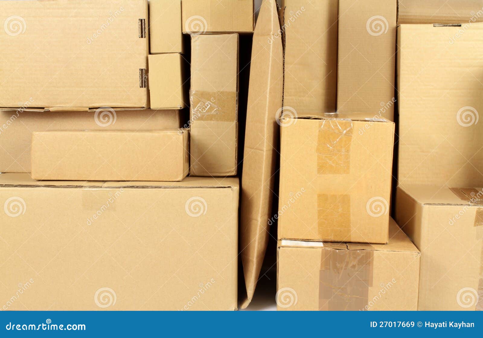Stacked Carton Boxes Post Package Stock Image - Image of order ...