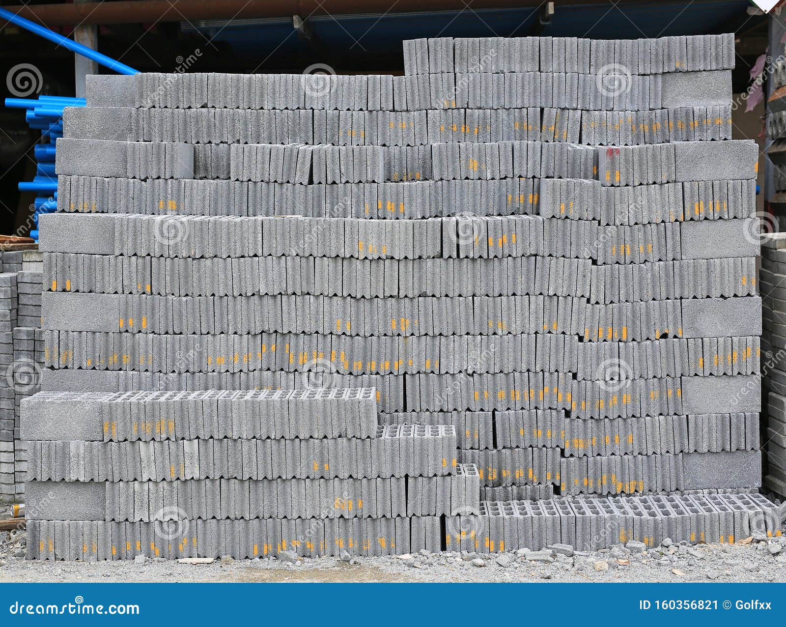 Stacked Cement Block Texture Background Stock Image - Image of interior ...