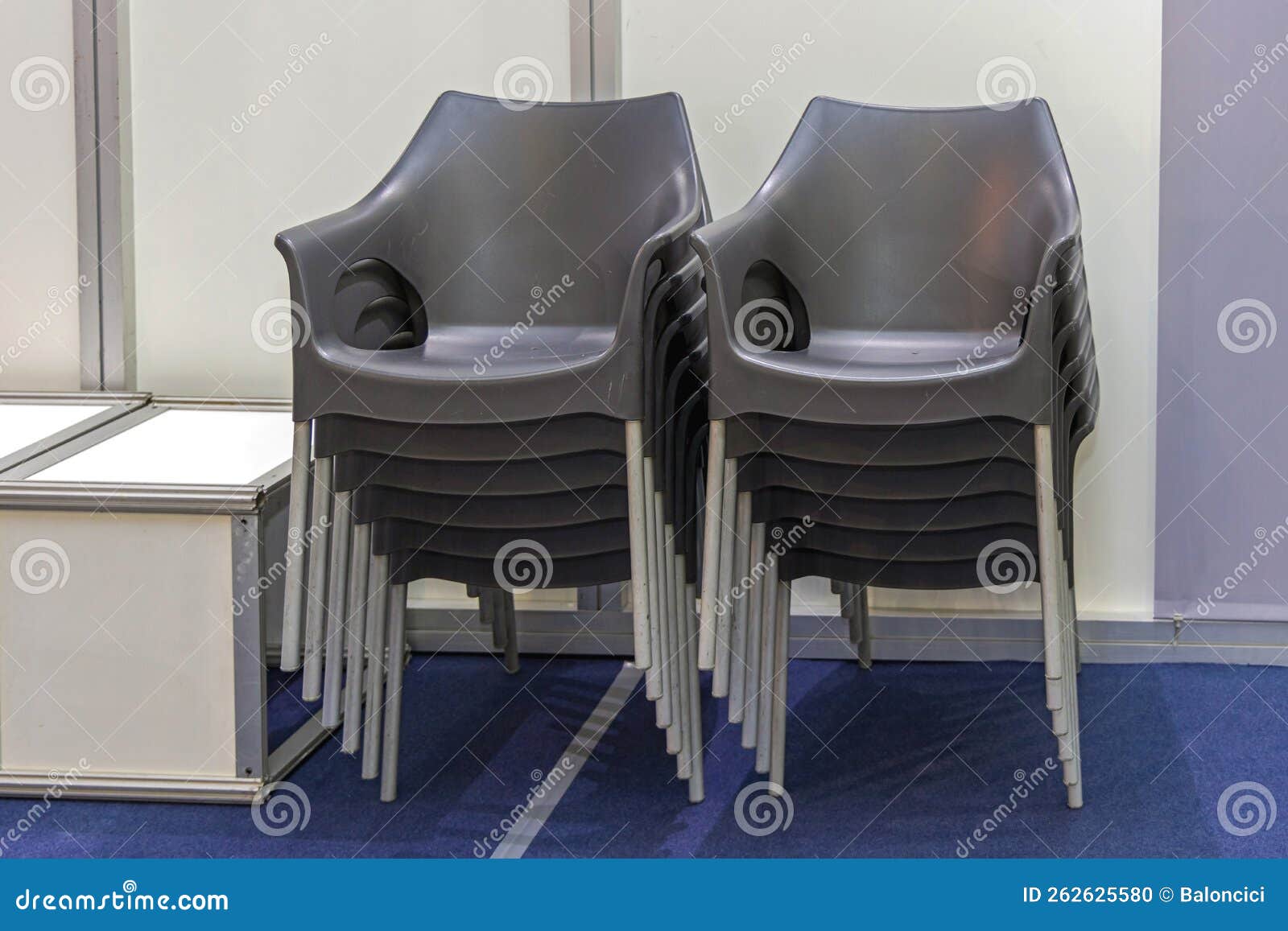 Stacked Chairs Storage stock photo. Image of 2022, work - 262625580