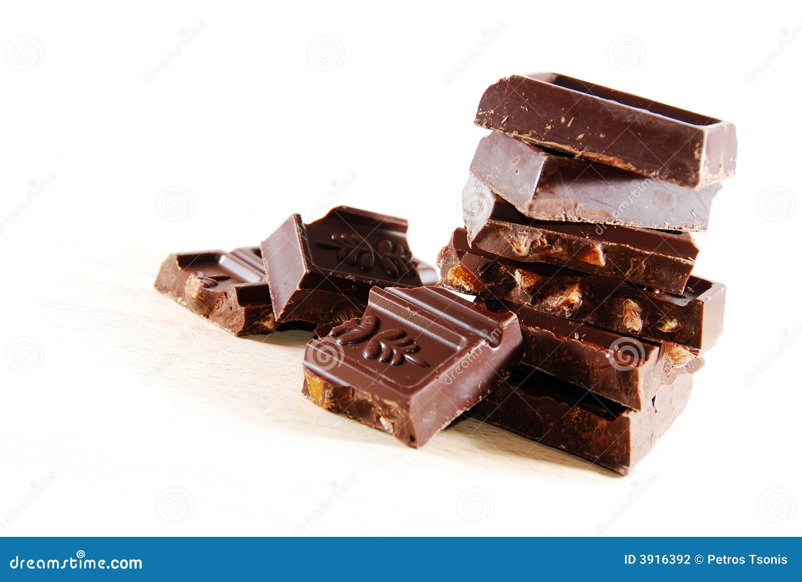 Stacked chocolate blocks stock photo. Image of cocoa, product - 3916392