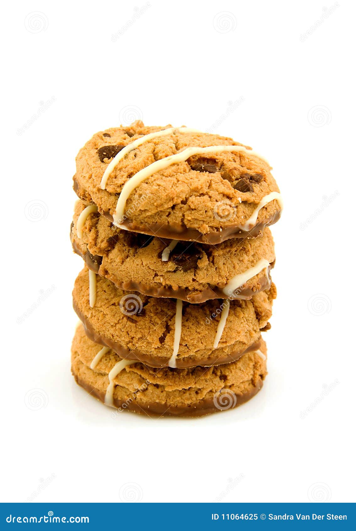 Stacked Chocolate Chip Cookies Stock Image - Image of tasty, food: 11064625
