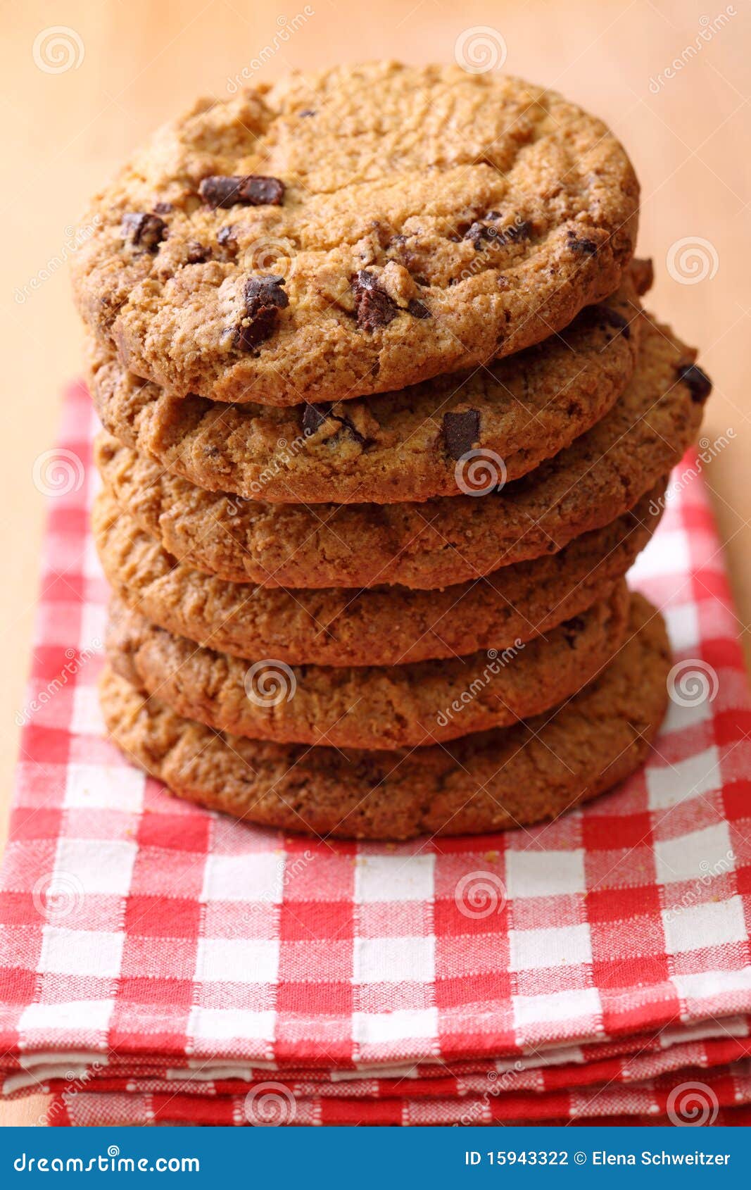 Stacked chocolate cookies stock photo. Image of bake - 15943322
