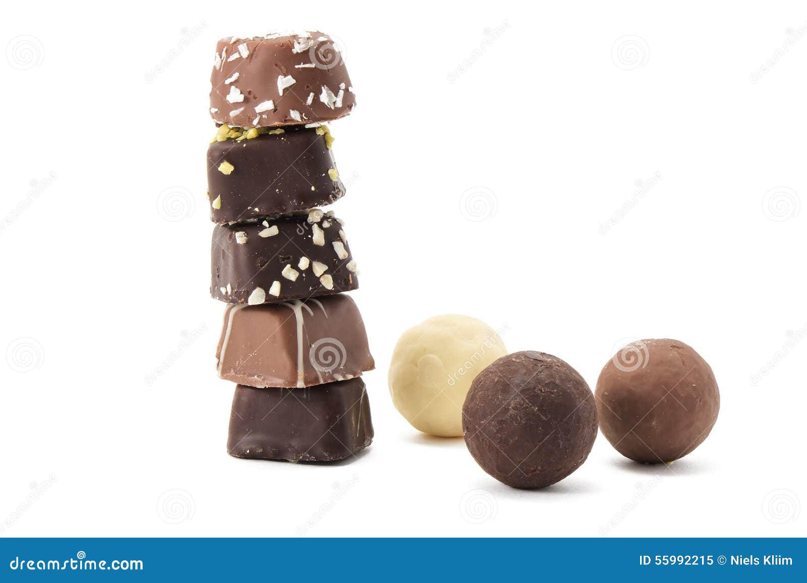 Stacked chocolate pieces stock image. Image of brown - 55992215