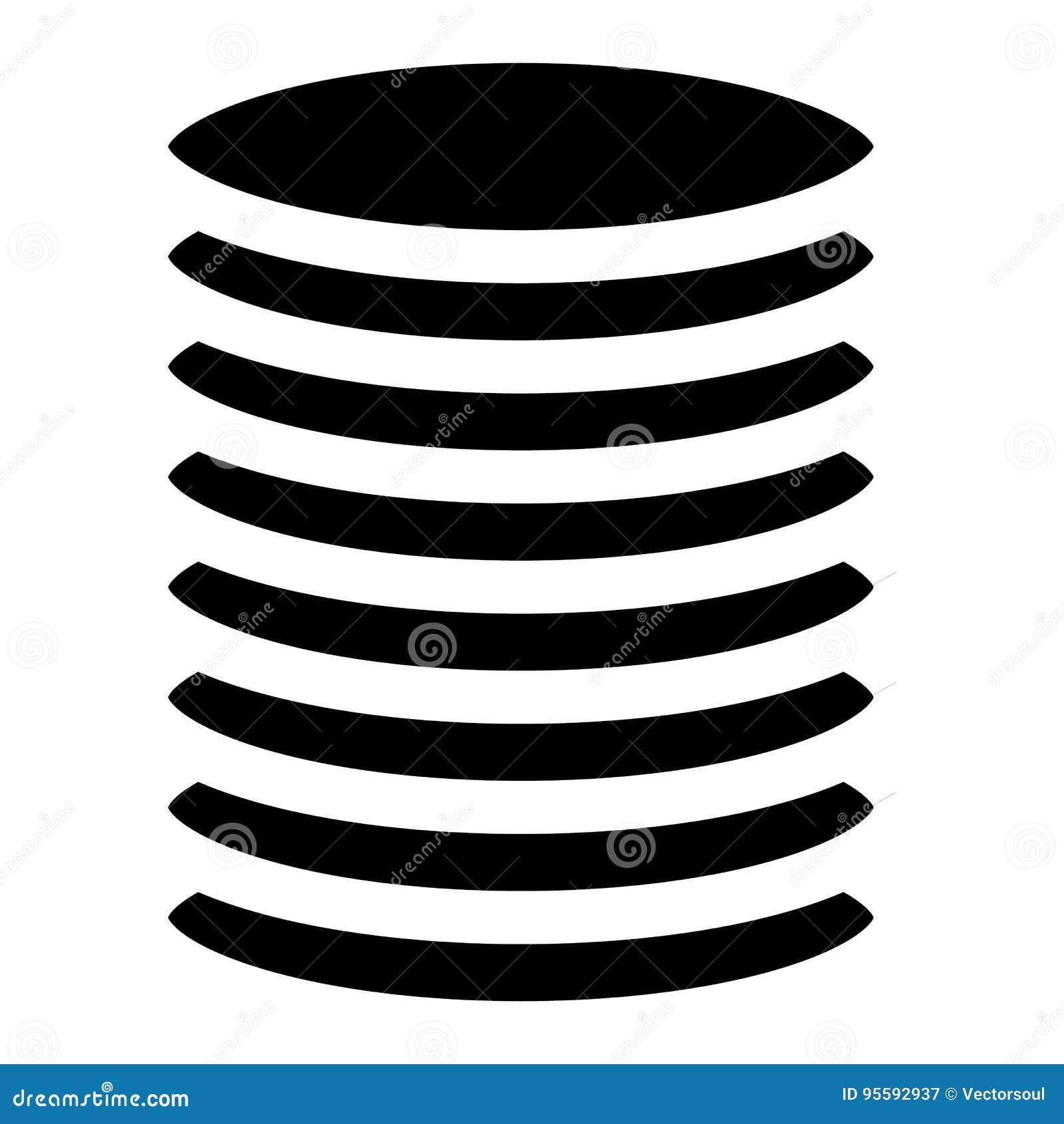 Stacked Circles Symbol. Archive, Webhosting, File-sharing Icon Stock ...
