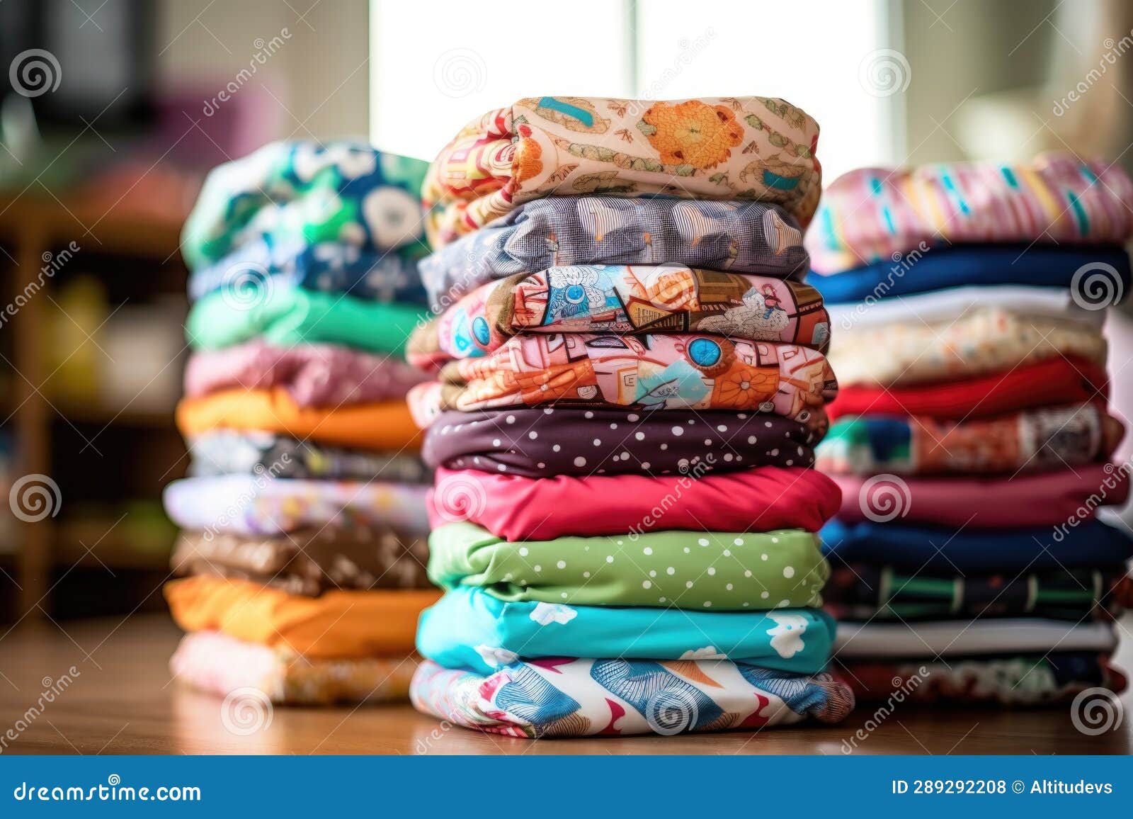 A Lot Of Stacked Diapers On White Background Stock Image ...