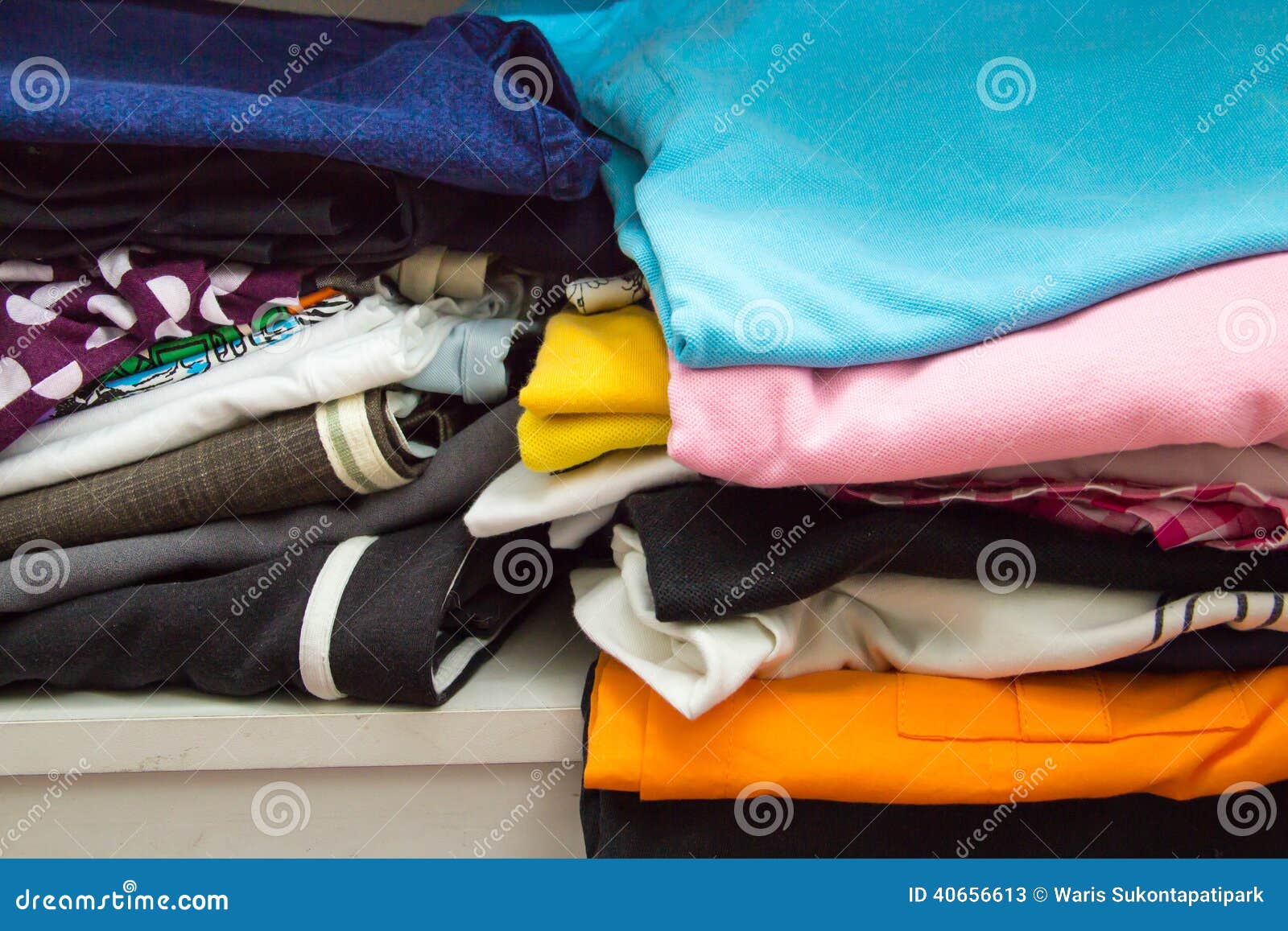 Stacked clothes stock image. Image of clothes, fashion - 40656613