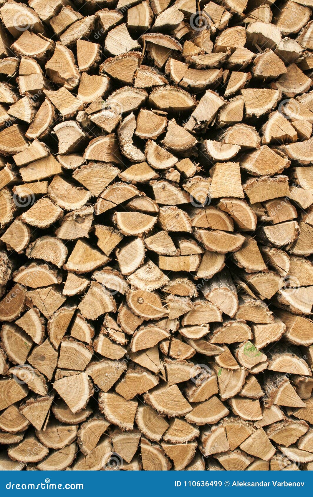 Stacked Coak Firewood Closeup Stock Image - Image of background ...