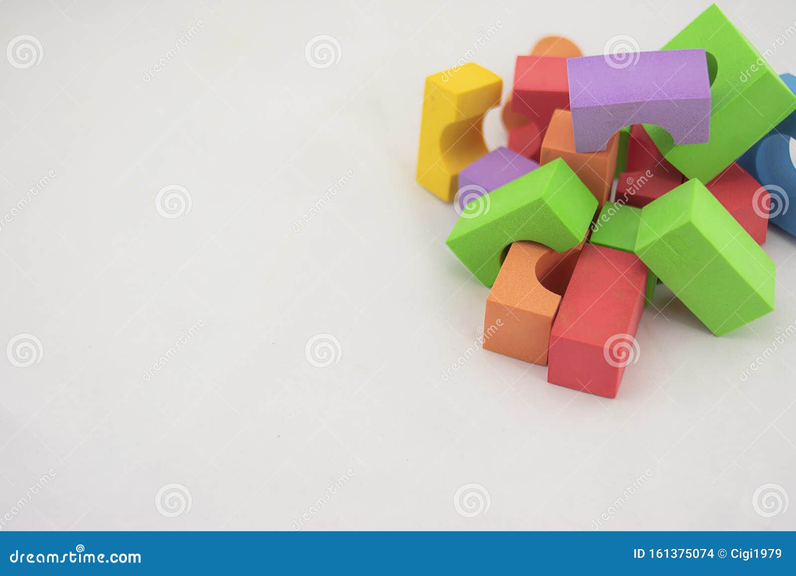 Stacked Color Blocks To Make Constructions for Children Stock Photo ...