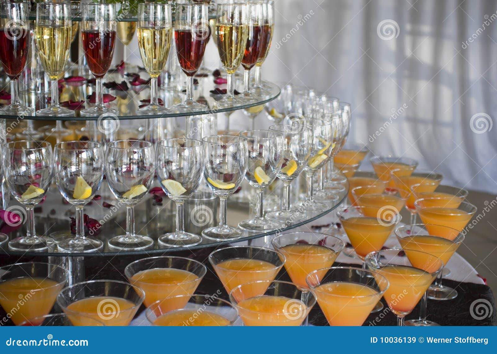 Stacked Colorful Drinks at a Function (Cropped) Stock Image - Image of ...