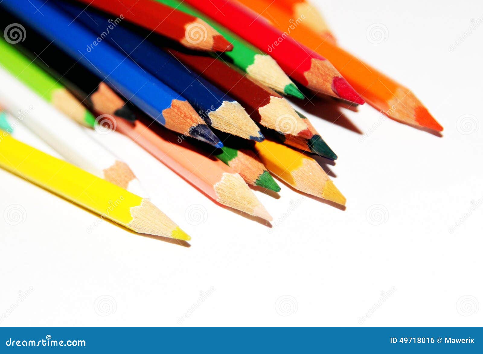 Stacked colorful pencils stock photo. Image of class - 49718016