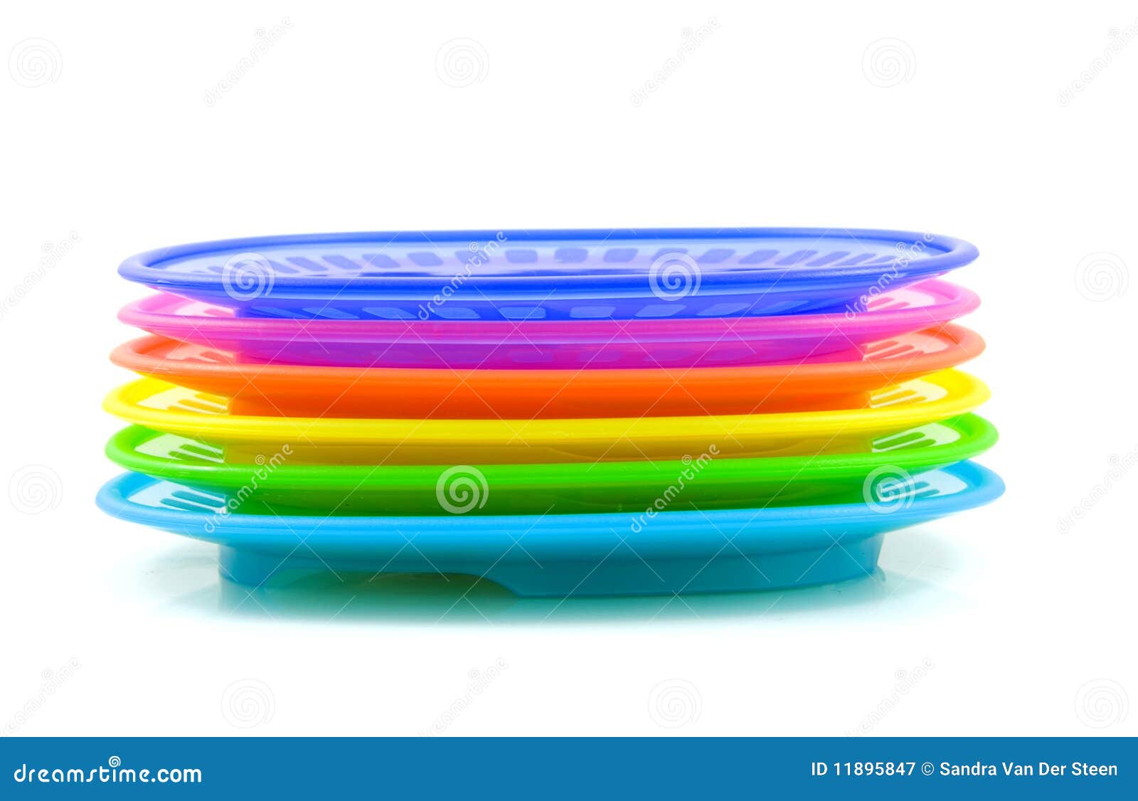Stacked Colorful Plastic Plates Stock Image - Image of food, picnic ...