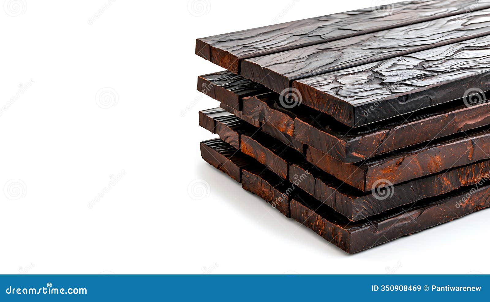 Stacked Composite Decking Boards in Dark Finish Stock Illustration ...