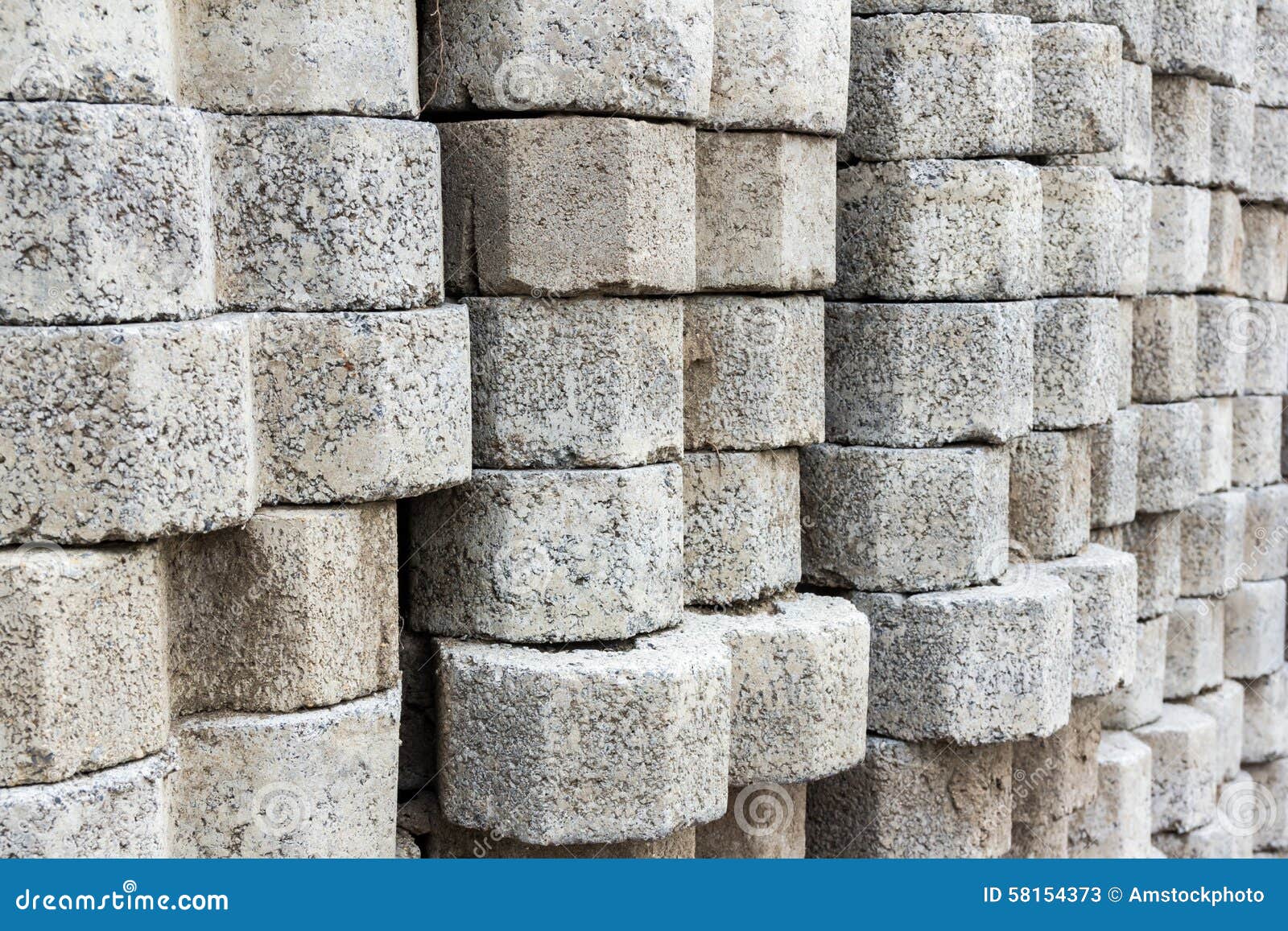 Stacked of Concrete Block Background Stock Image - Image of texture ...