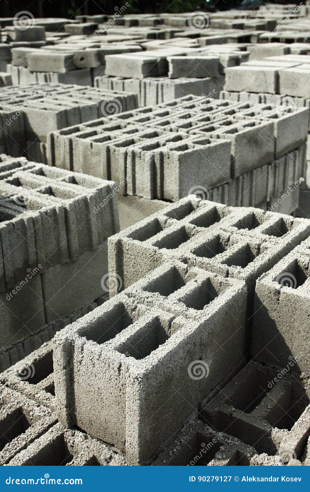 Stacked concrete bricks stock image. Image of pattern - 90279127