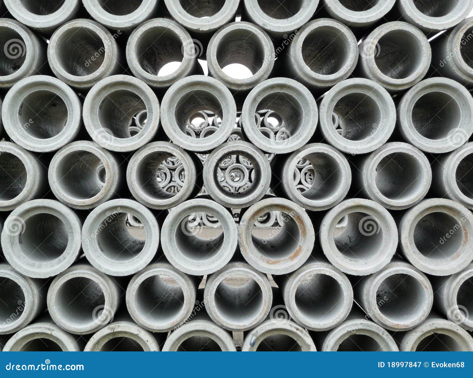Stacked Concrete Drainage Pipes Abstract Stock Image - Image of ...