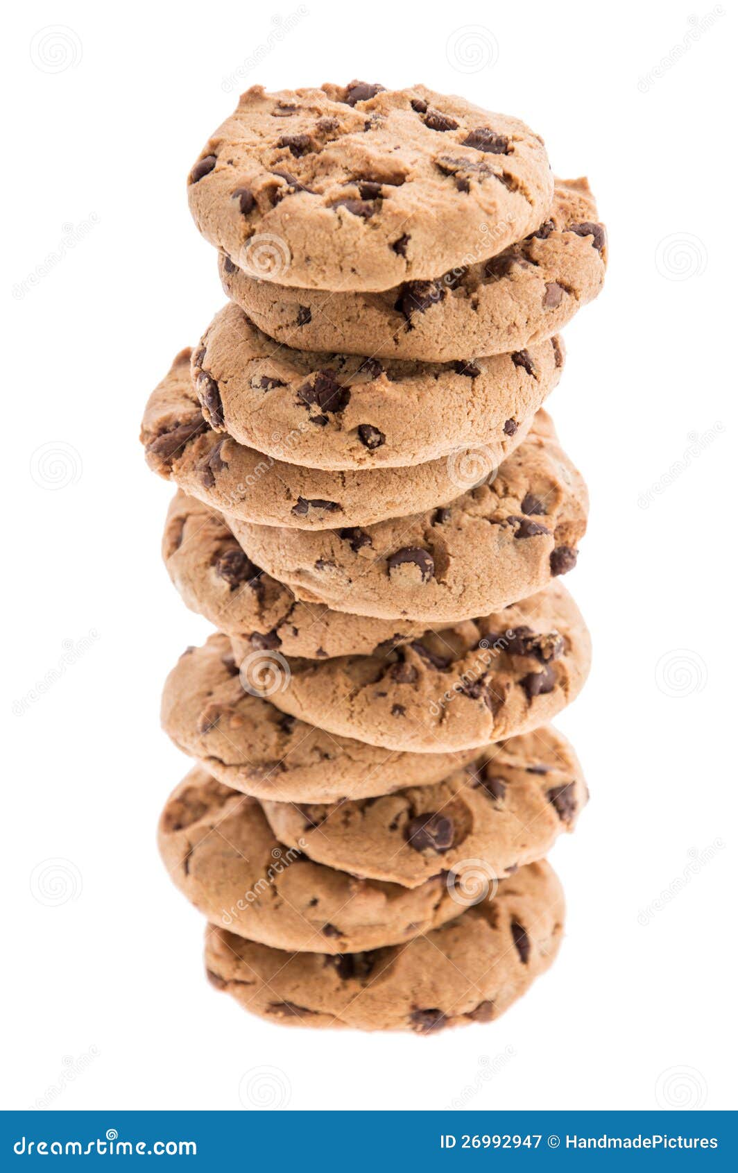 Stacked Cookies Isolated on White Stock Image - Image of stacked ...
