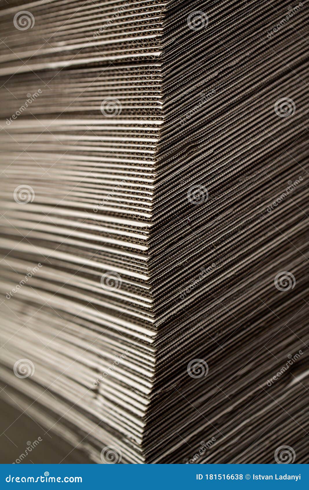 Stacked Corrugated Cardboard Stock Photo - Image of cardboard ...
