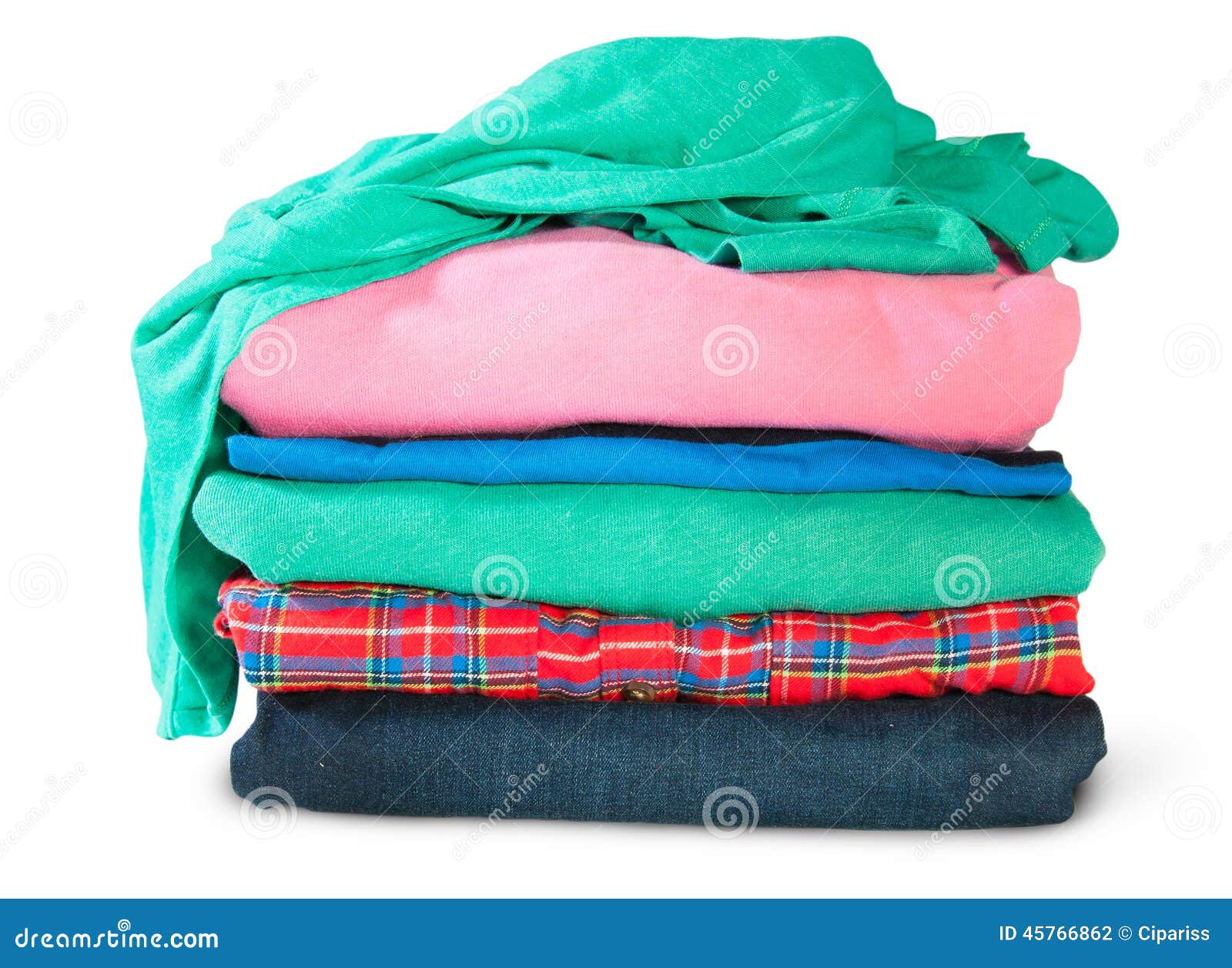 Stacked and Crumpled Clothes Stock Photo - Image of clothing, cotton ...