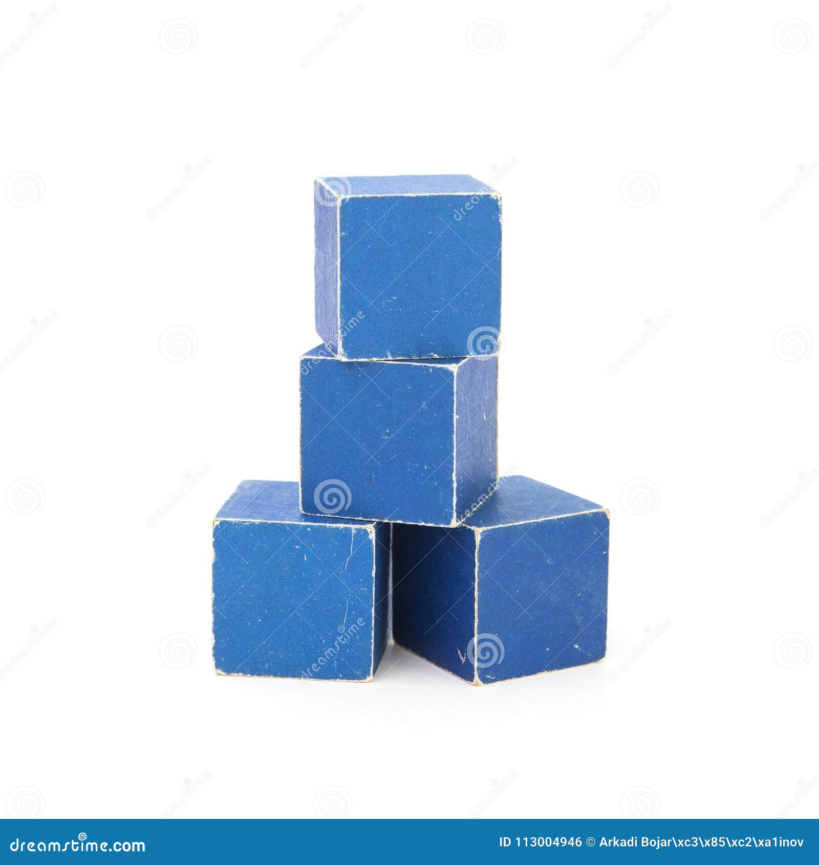 Stacked Cubes Isolated on White Background Stock Photo - Image of ...